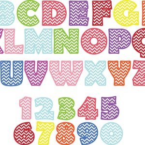 CHEVRON FONT SVG Bundle, Chevron Alphabet Svg Bundle, Chevron Letters ...