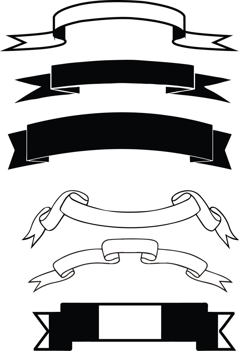 Ribbon Ribbon SVG SVG Files Ribbon SVG Files Cricut - Etsy