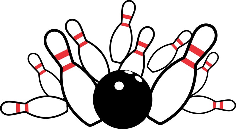 BOWLING BALL and PINS Svg Bundle Bowling Strike Svg Files - Etsy