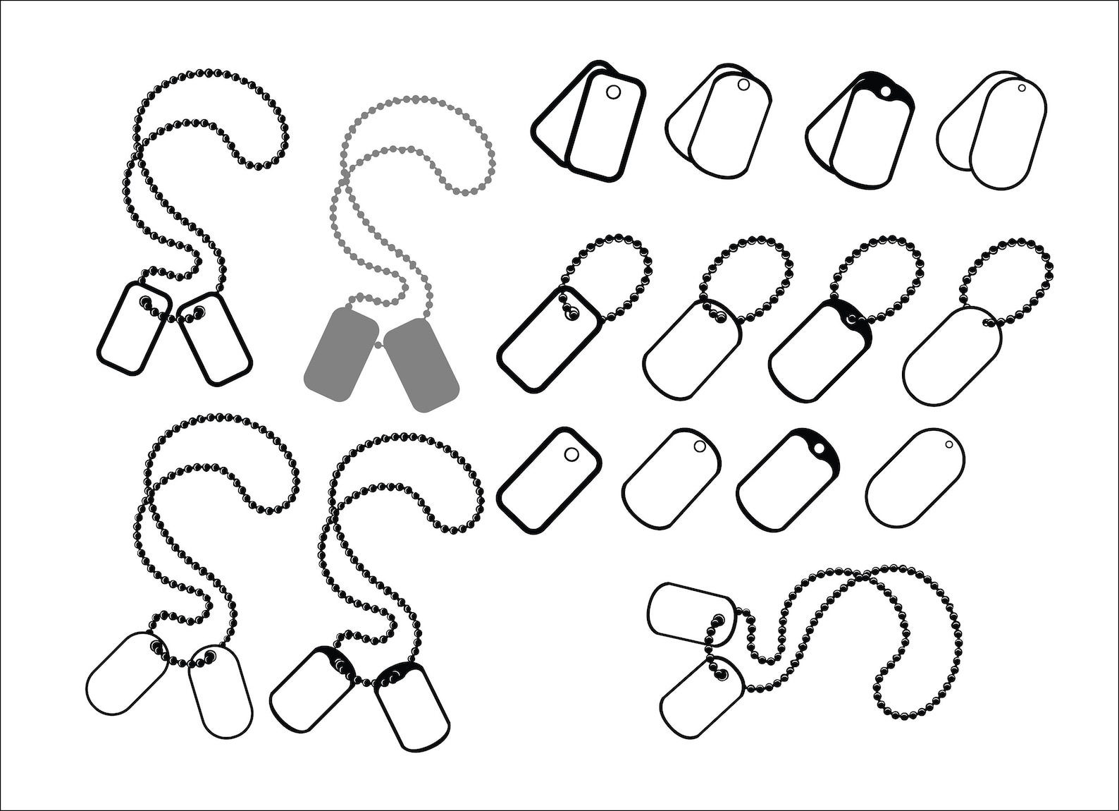 Army DOG TAGS SVG Files Army Dog Tags Clipart Military Dog | Etsy