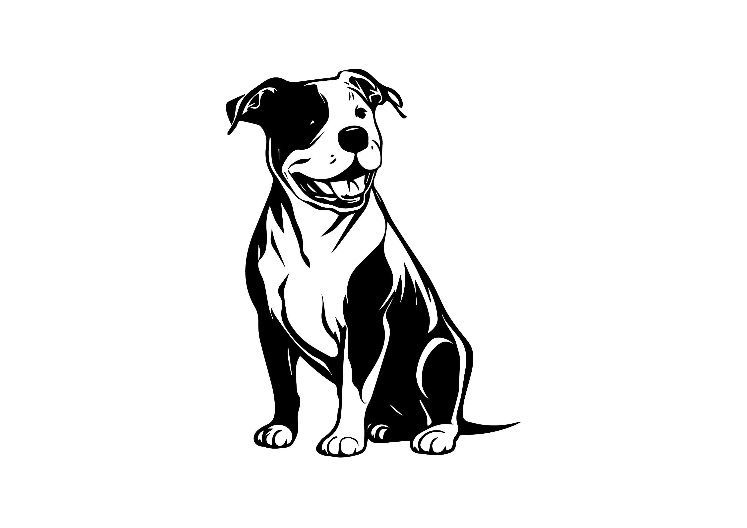 Pitbull Silhouette Clip Art
