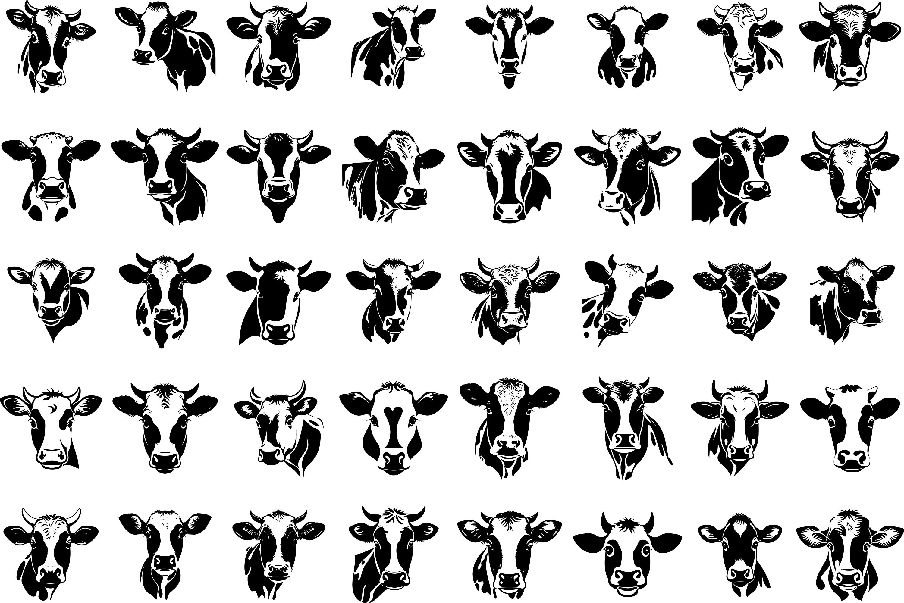 COW SVG, COW Clipart, Cow Head Svg File for Cricut, Farm Life Svg ...