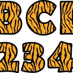 TIGER ALPHABET SVG Files, Tiger Alphabet Clipart, Tiger Font for Cricut ...