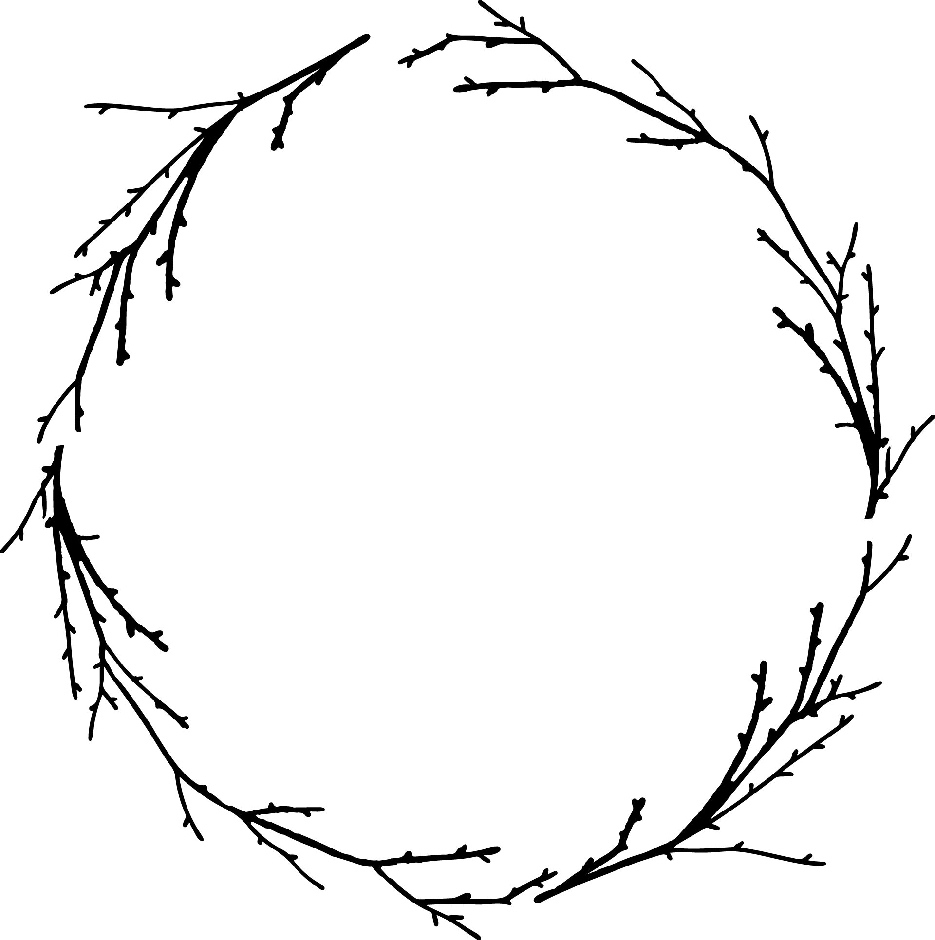 TWIG SVG TWIG Wreath Svg Twig Clipart Wreath Svg Laurel | Etsy Canada