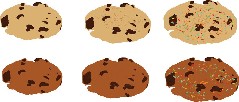 Cookie Chocolate Chip christmas svg SVG Cookie SVG Cookie | Etsy