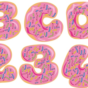 DONUT ALPHABET SVG Files, Donut Alphabet Clipart, Donut Font Svg, Donut ...