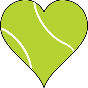 Tennis Heart, Tennis Heart SVG, Tennis Heart SVG Cut, Tennis Heart ...