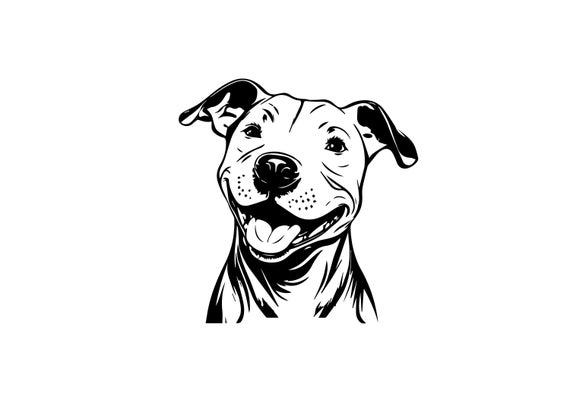 Pitbull Silhouet Clipart Pitbull Svg, Pitbull Dog Silhouette, Pitbull