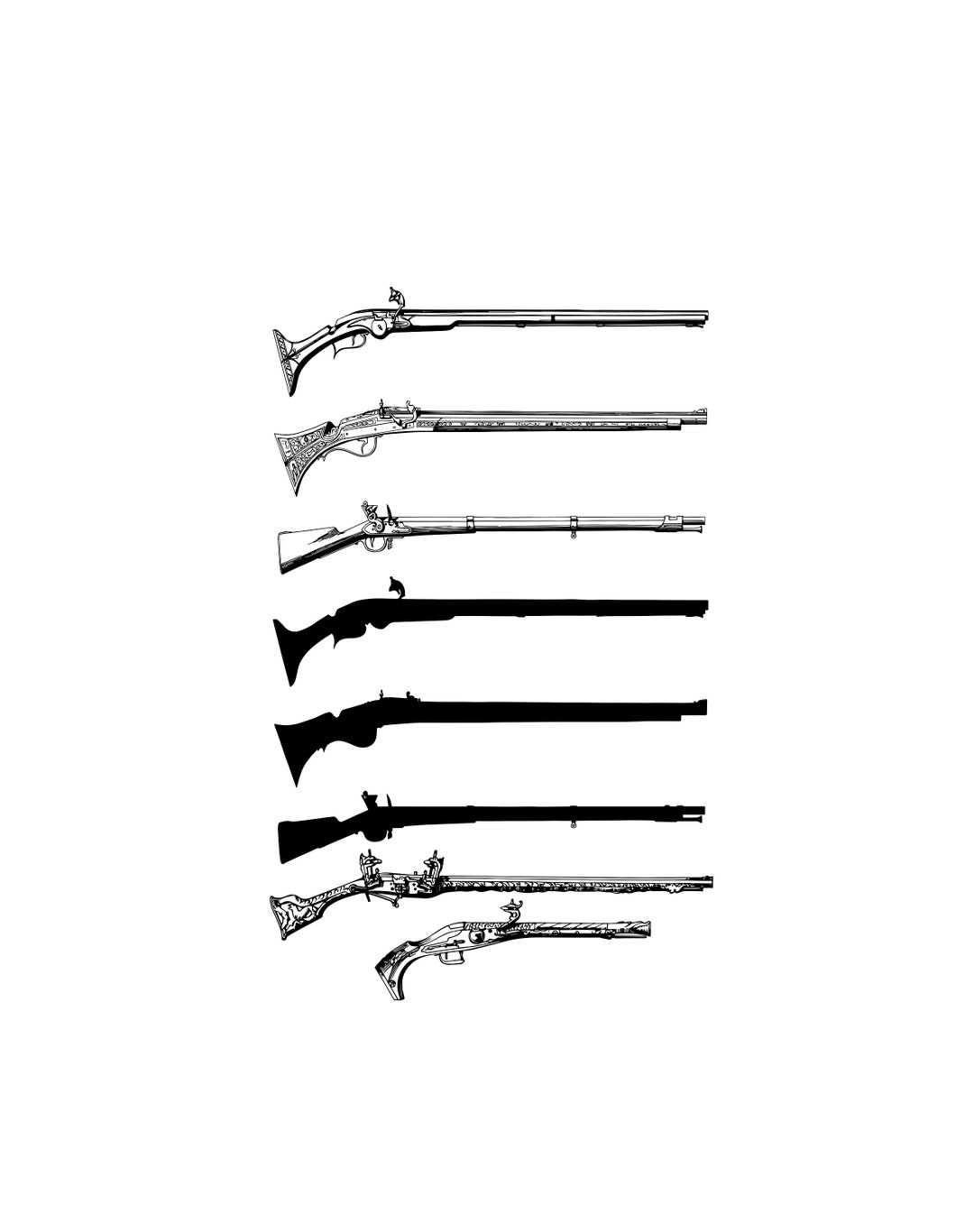 GUNS, Gun SVG, Gun SVG Files, Weapon Svg, Cricut, Silhouette Cameo ...