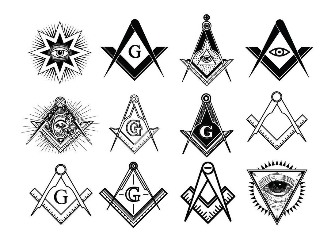 MASONIC SQUARE and COMPASS Svg, Freemason Svg, Fraternity Svg, Masonic ...