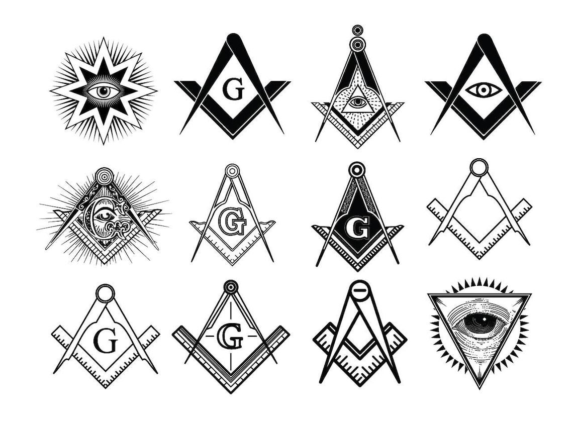 MASONIC SQUARE and COMPASS Svg, Freemason Svg, Fraternity Svg, Masonic ...
