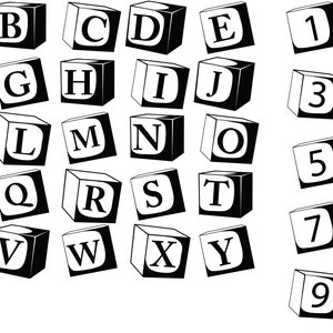 BUILDING BLOCKS SVG File, Block Svg Alphabet Files, Building Blocks ...
