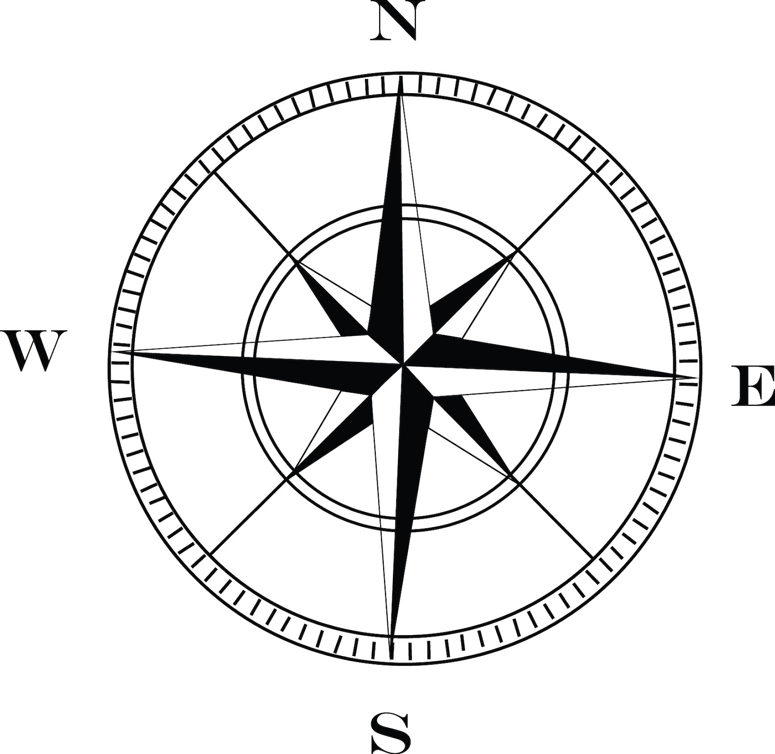 Nautical Compass SVG, SVG File, Cut File, Clip Art, Silhouette Cameo ...