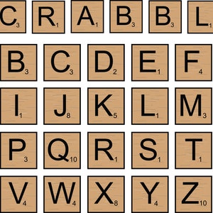 SCRABBLE TILES SVG Files, Scrabble Tiles Clipart, Scrabble Tiles Svg ...