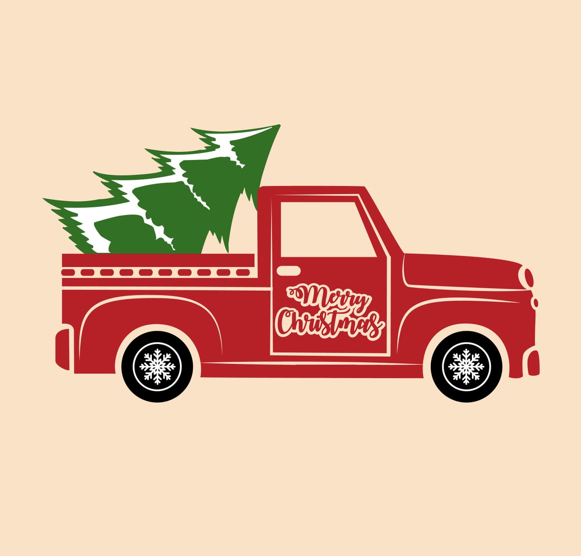 CHRISTMAS TRUCK and TREE Svg Christmas Truck and Tree - Etsy