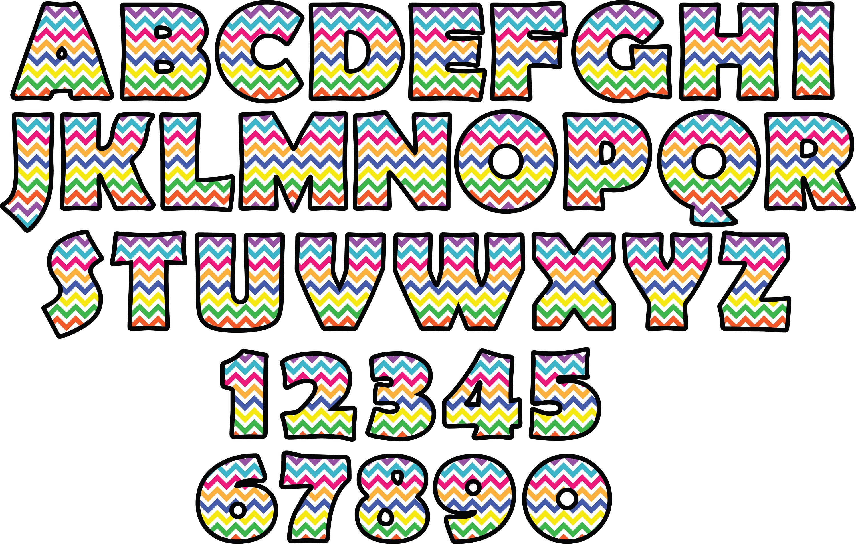 CHEVRON FONT SVG Bundle, Chevron Alphabet Svg Bundle, Chevron Letters ...