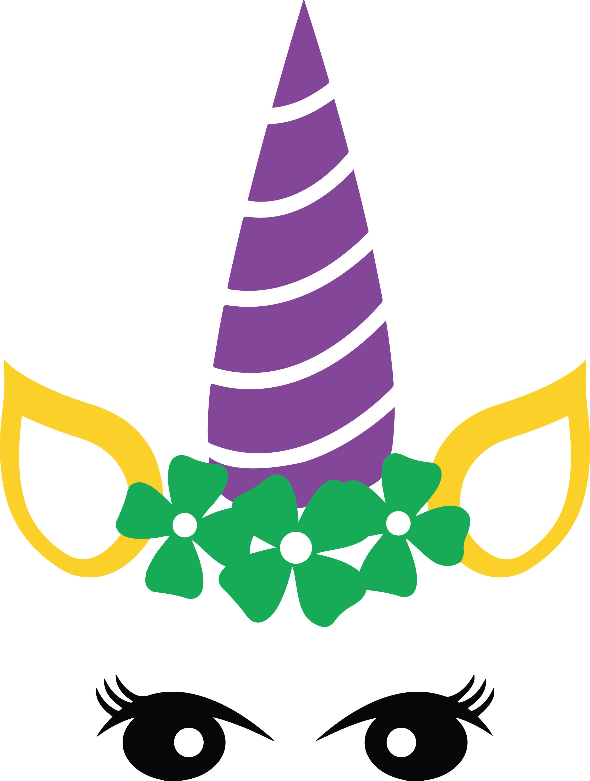 MARDI GRAS UNICORN Svg Files Mardi Gras Unicorn Clipart - Etsy