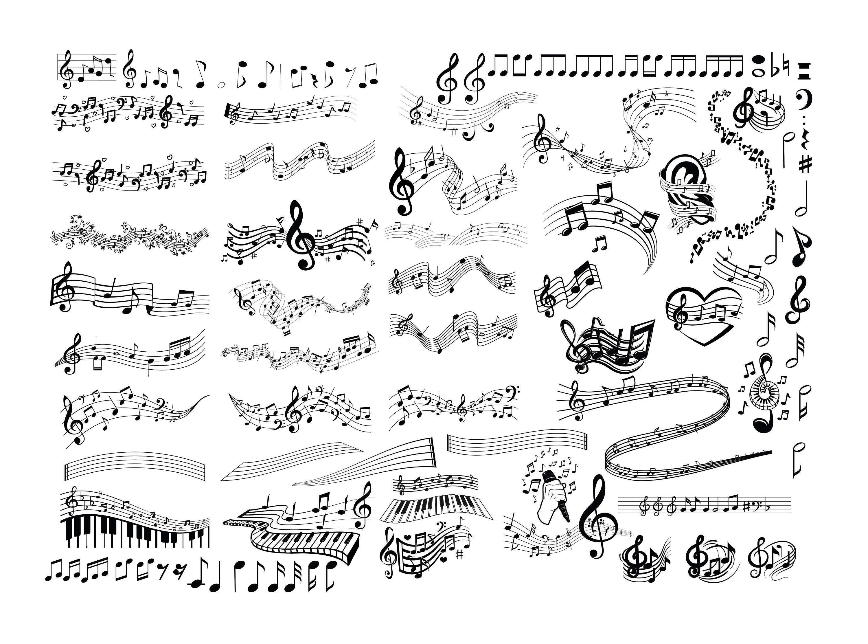 MUSICAL NOTES SVG, Musical Notes Clipart, Music Notes Svg, Musical ...