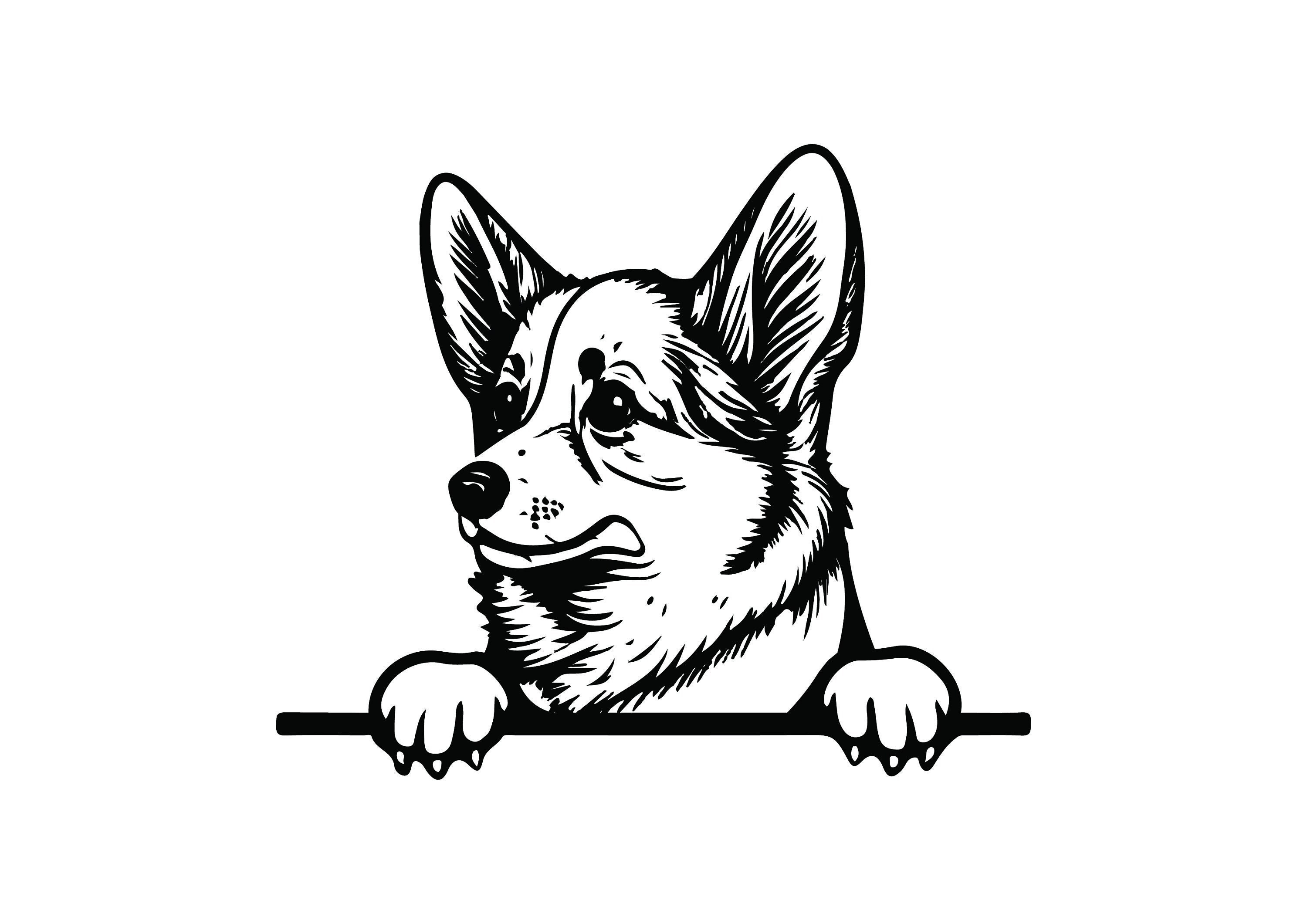PEEKING CORGI SVG Peeking Corgi Clipart Peeking Corgi Svg - Etsy Canada