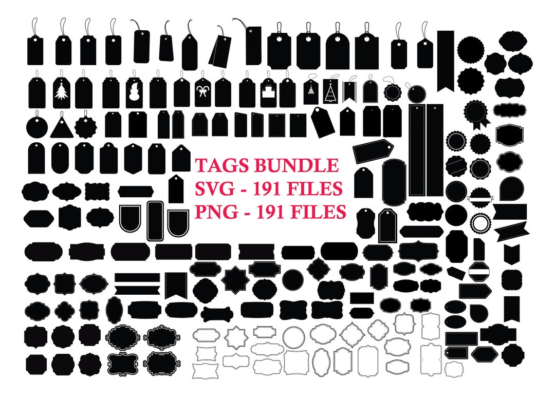 TAGS and LABELS SVG Bundle, Tags Svg for Cricut, Labels Svg for Cricut ...