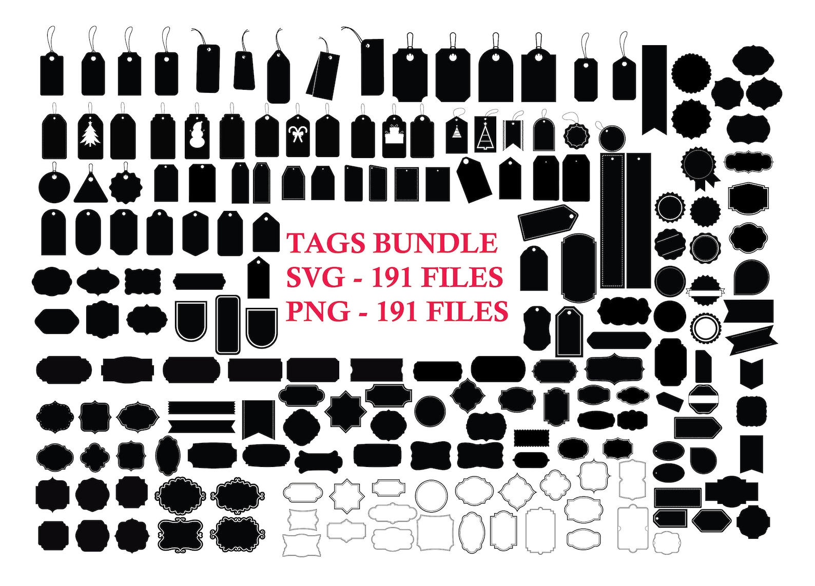 TAGS et ÉTIQUETTES SVG Bundle Tags Svg pour Cricut - Etsy France