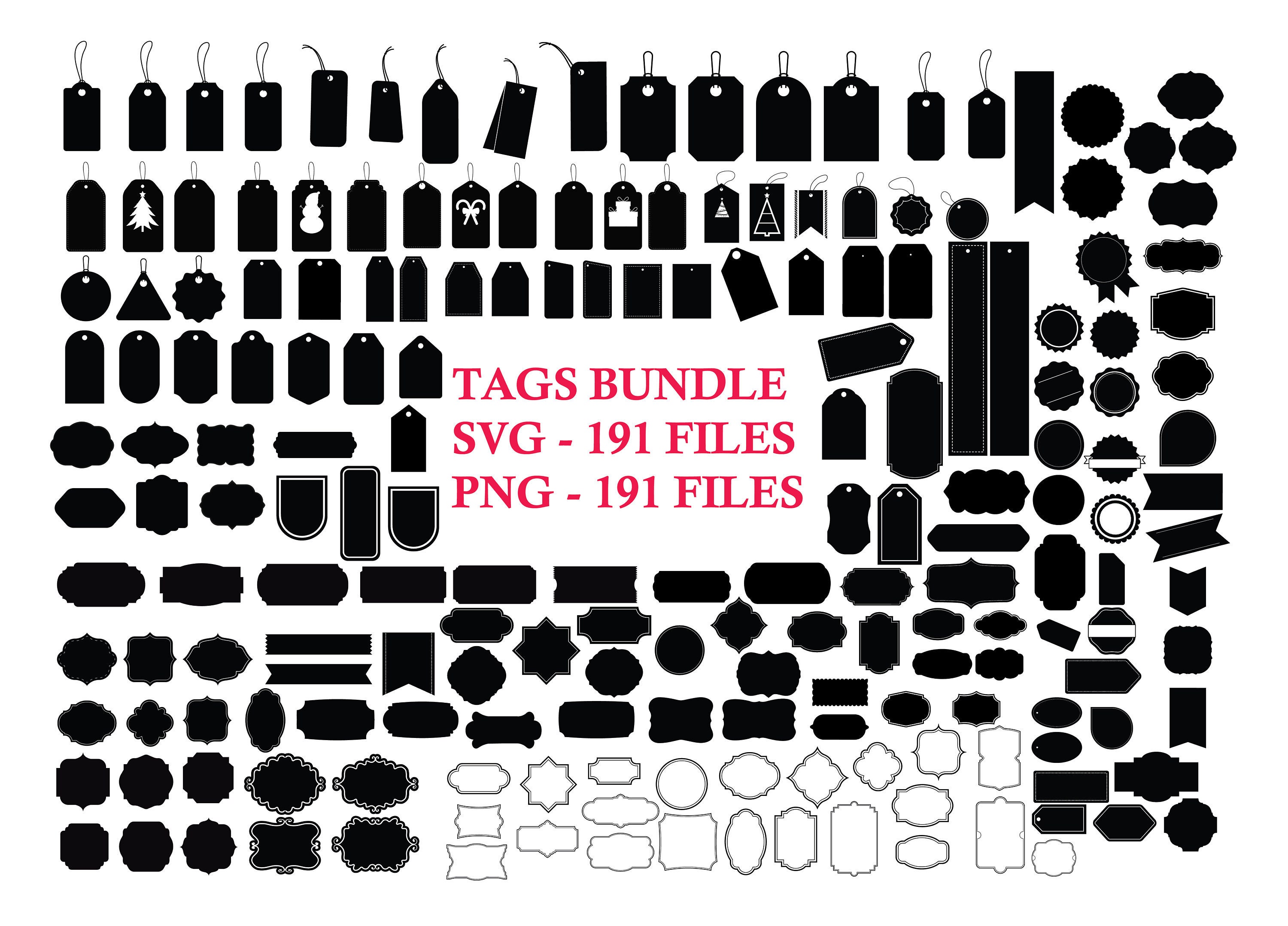 TAGS and LABELS SVG Bundle, Tags Svg for Cricut, Labels Svg for Cricut ...