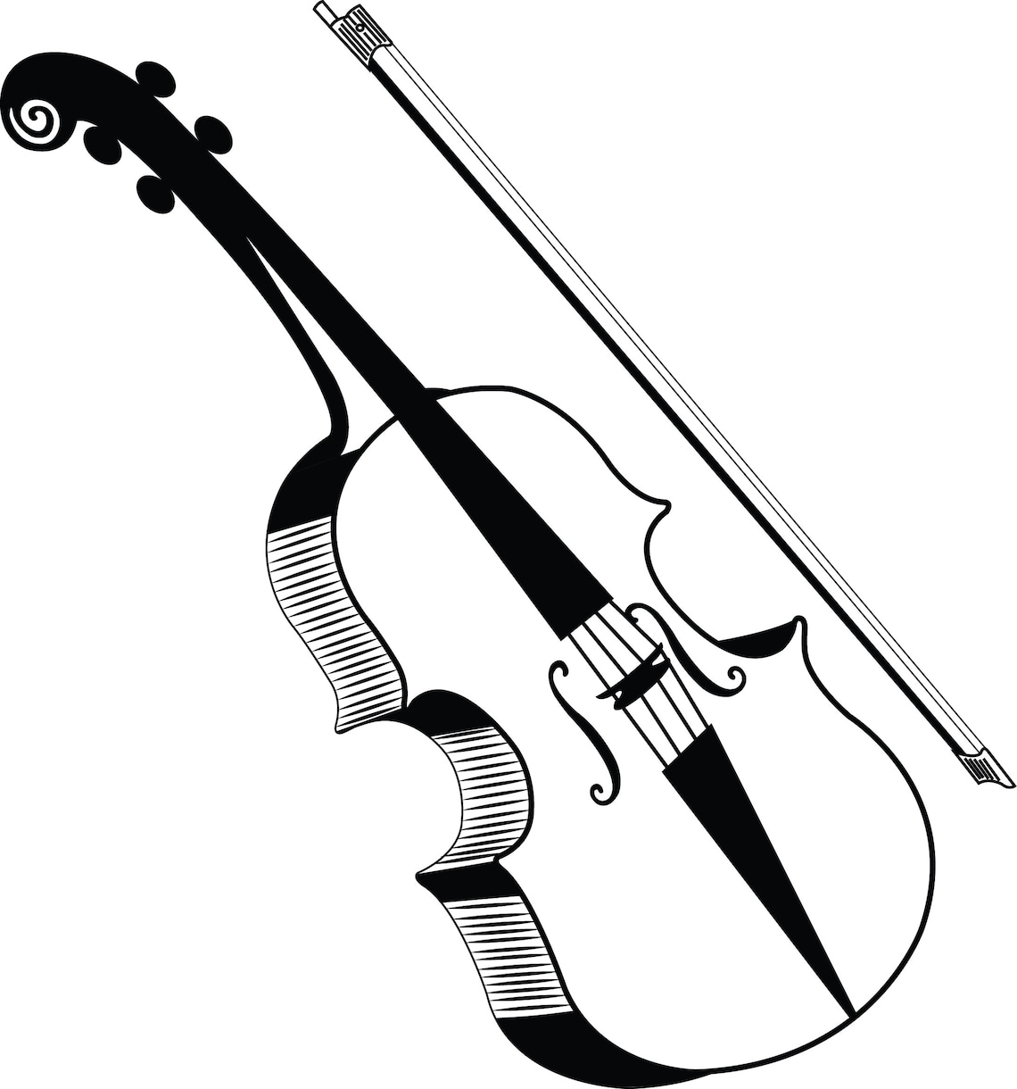 Violin Violin SVG SVG Fiddle SVG Cricut Silhouette Cameo - Etsy