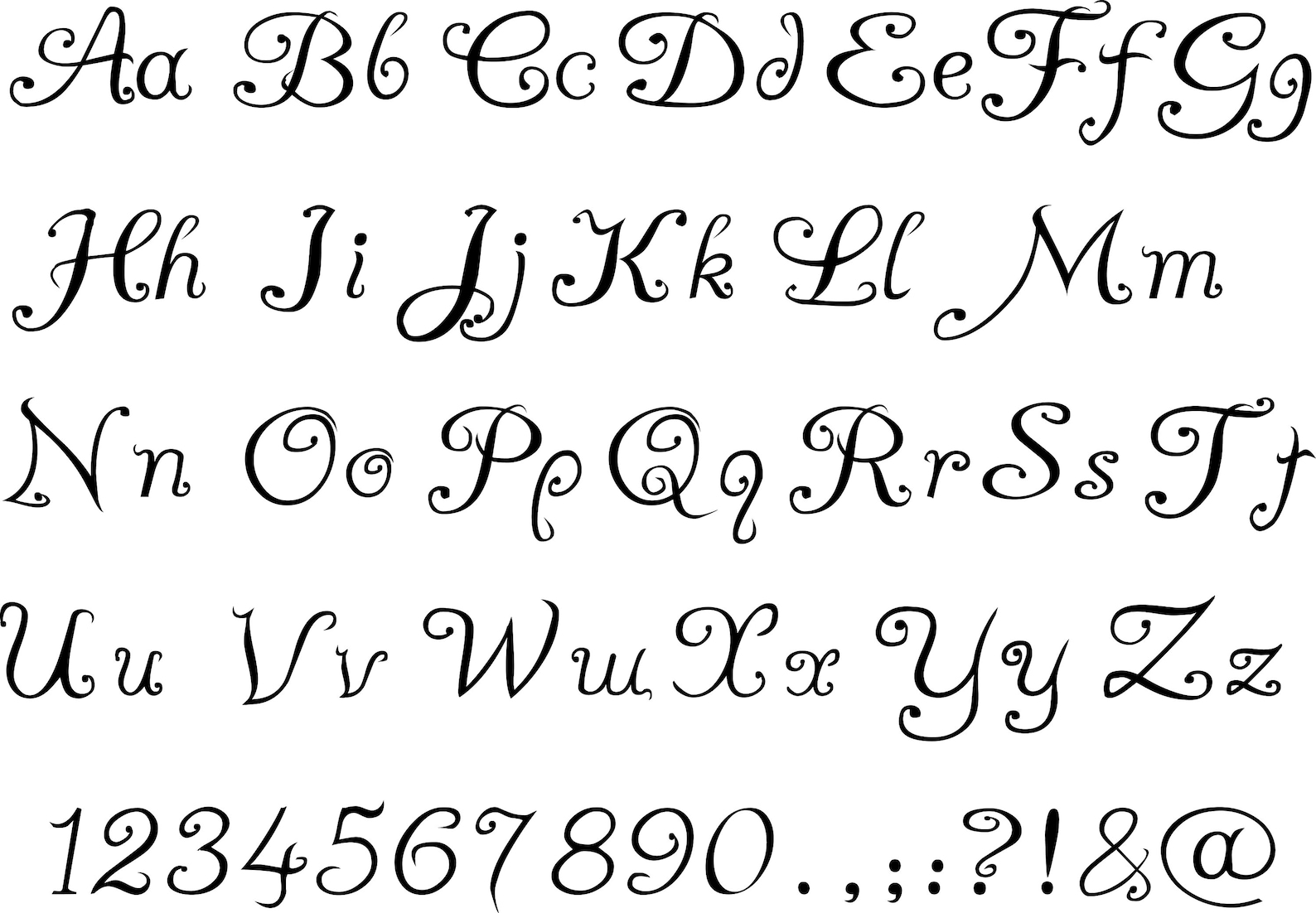 HANDWRITTEN FONT SVG, Modern Calligraphy Svg Cut Files, Curlz Font Svg ...