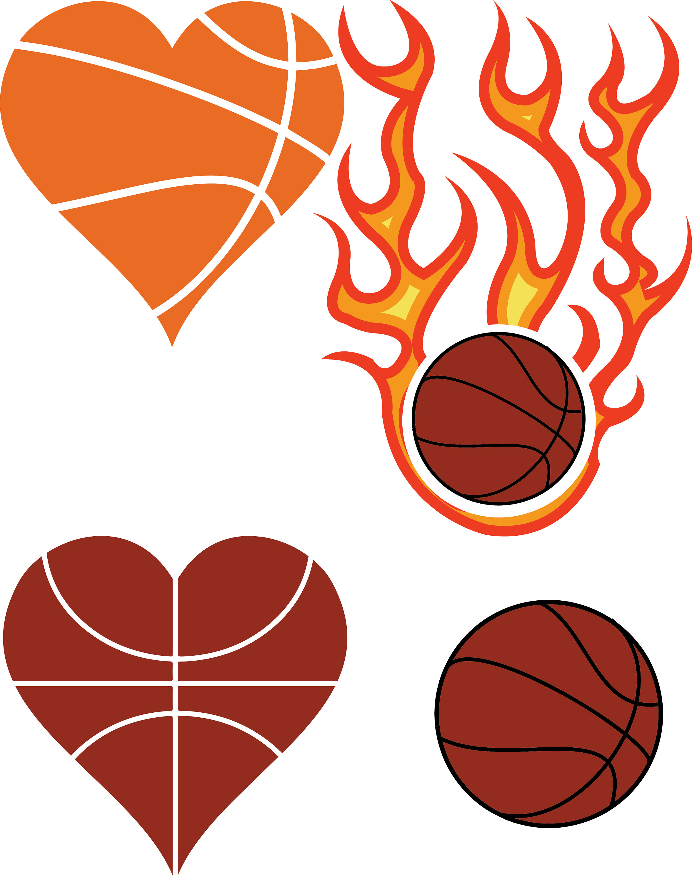 Basketball Heart Basketball SVG Basketball SVG Files Heart | Etsy