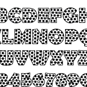 SOCCER ALPHABET SVG Files, Soccer Alphabet Clipart, Soccer Alphabet for ...