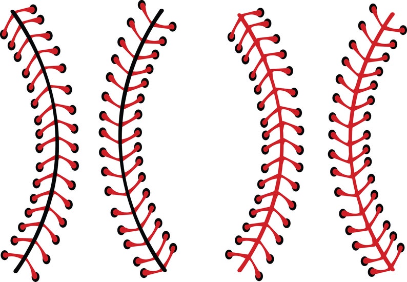 BASEBALL STITCHES SVG Bundle Baseball Stitches Clipart - Etsy