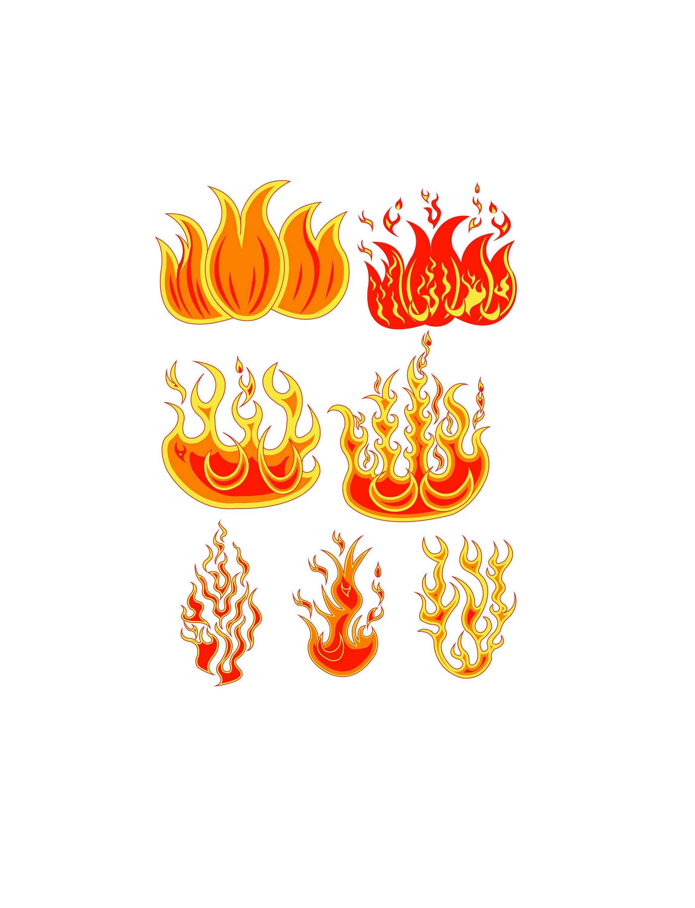 Fire SVG Files Fire Clipart Fire Dxf Files Flames Cricut - Etsy