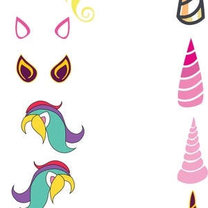 UNICORN KIT SVG Bundle, Unicorn Kit Clipart Bundle, Create Your Own ...