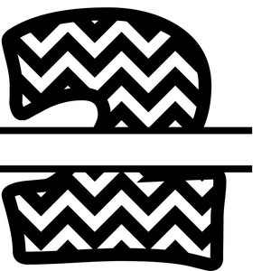 SPLIT CHEVRON ALPHABET Svg, Split Chevron Alphabet Clipart, Chevron ...
