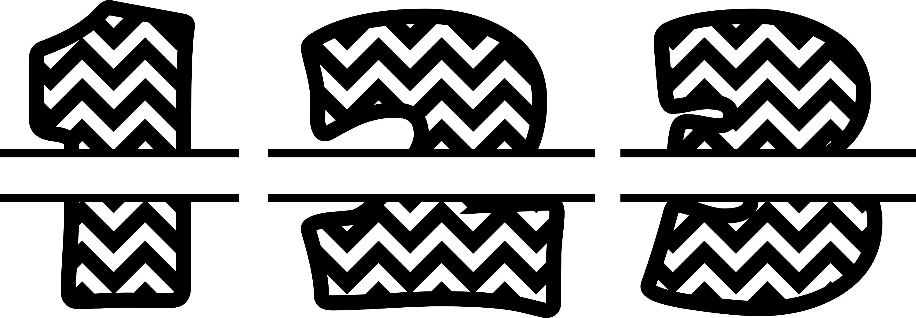 SPLIT CHEVRON ALPHABET Svg, Split Chevron Alphabet Clipart, Chevron ...