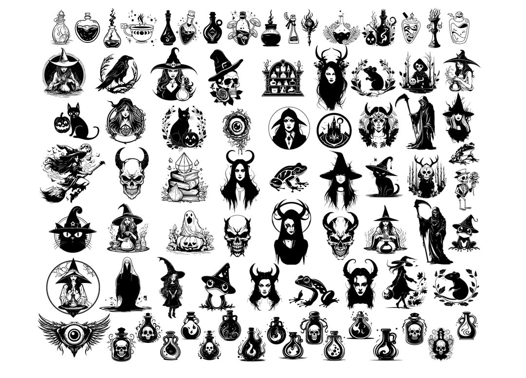 GOTHIC WITCHCRAFT SVG, Witch Svg Cut Files for Cricut, Mystical Svg ...