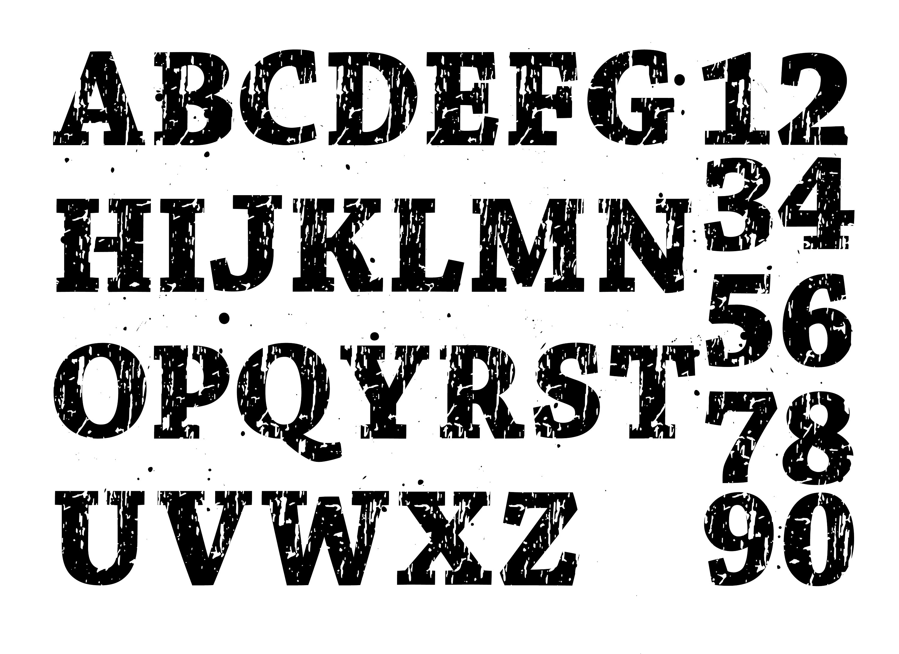 DISTRESSED FONT SVG Files, Distressed Font Clipart, Grunge Font Svg ...