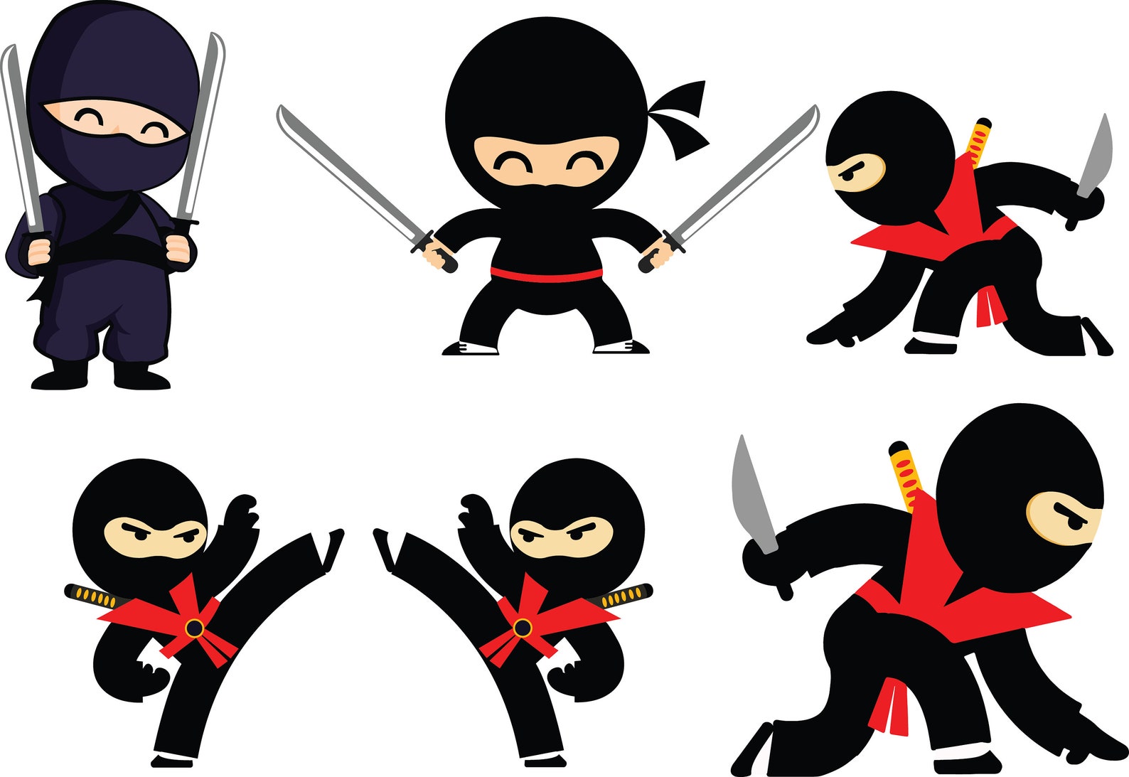 NINJA SVG FILES for Cricut Cute Ninja Clipart Files Ninja - Etsy Australia