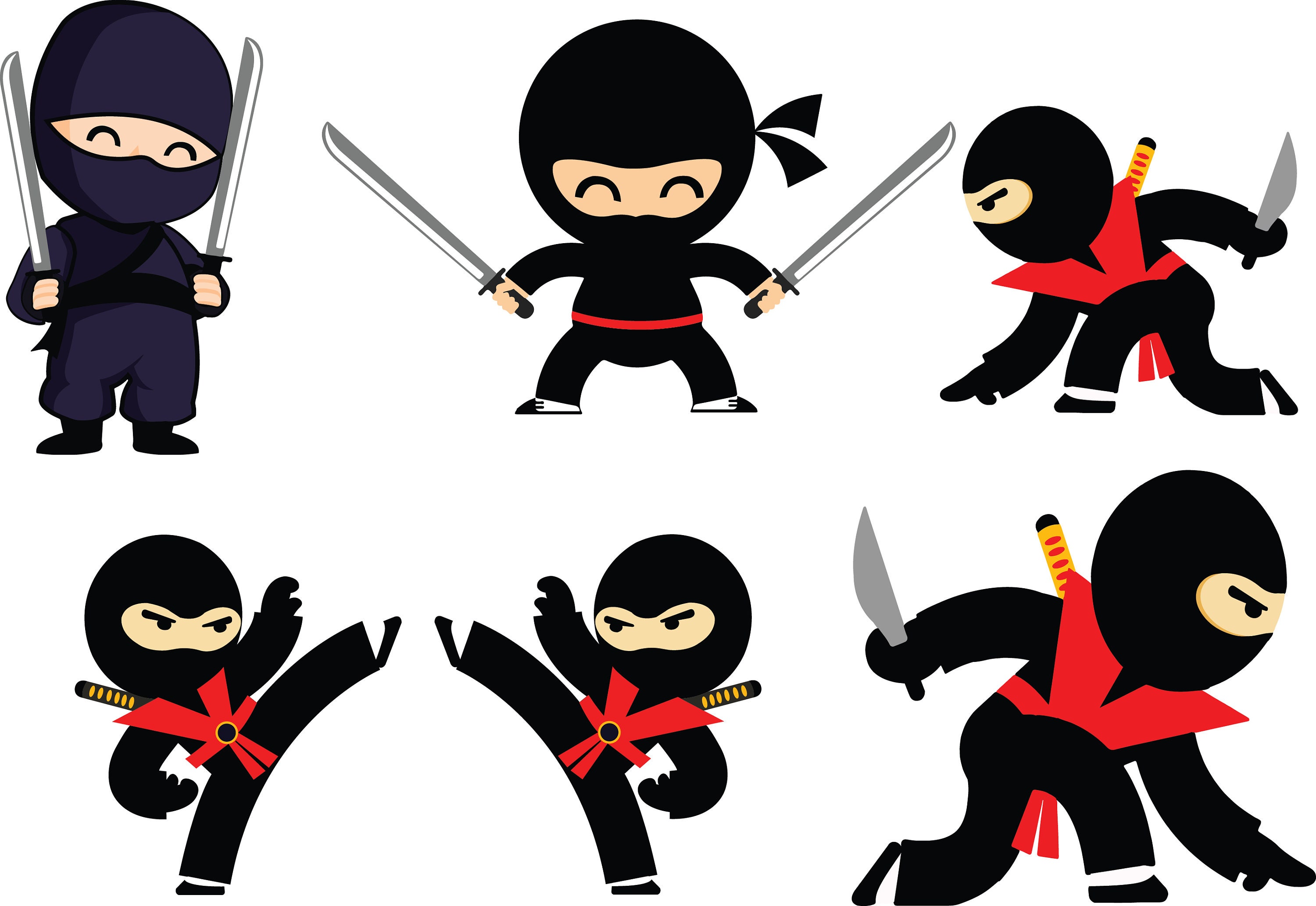 NINJA SVG FILES For Cricut Cute Ninja Clipart Files Ninja | Etsy