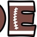 FOOTBALL ALPHABET and Numbers SVG Files, Football Alphabet Clipart ...