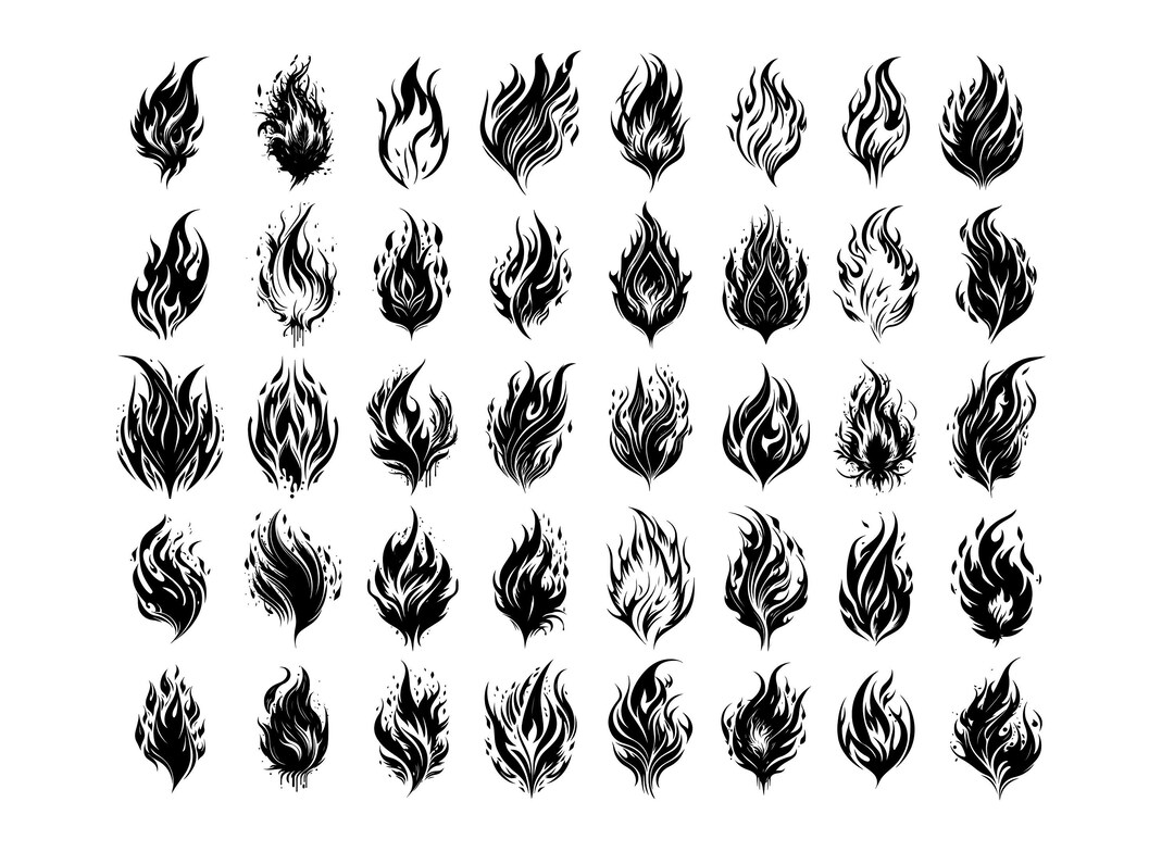 FIRE SVG Bundle, FLAMES Svg, Fire Clipart, Flames Svg Cut Files for ...