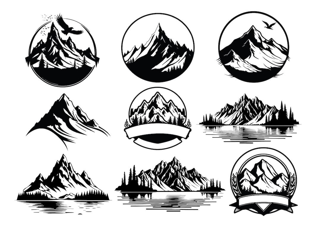 MOUNTAIN SVG Bundle, MOUNTAIN Clipart, Mountain Svg Cut Files for ...