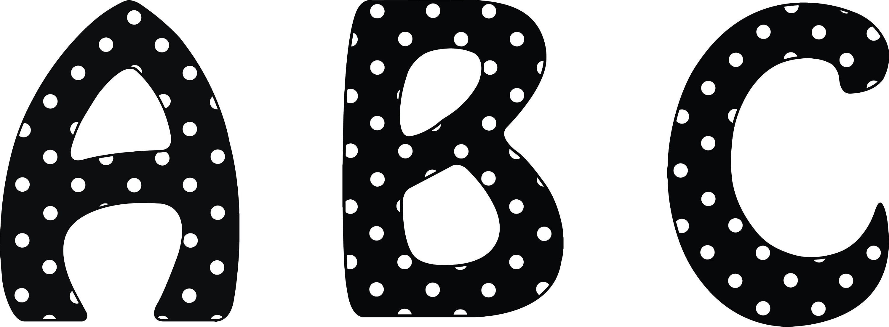 POLKA DOT ALPHABET Svg Files Polka Dot Alphabet Clipart 3 - Etsy