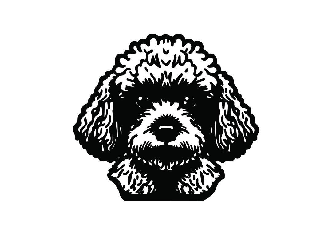POODLE HEAD SVG, Poodle Head Clipart, Poodle Head Svg Files for Cricut ...