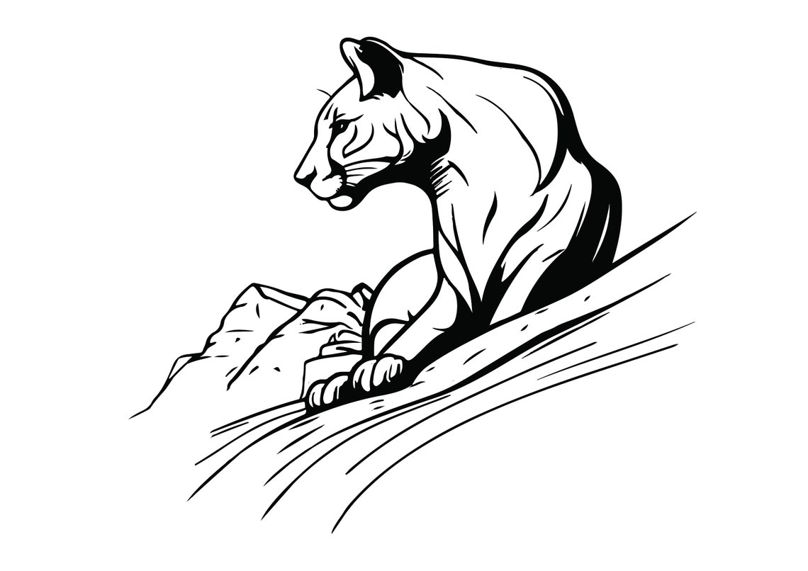 COUGAR HEAD SVG, Cougar Clipart, Cougar Head Svg Cut File for Cricut ...
