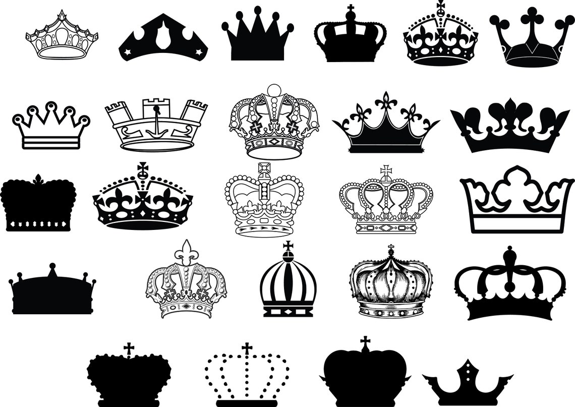 CROWN SVG BUNDLE, Crown Svg Cutting File, Queen Crown Svg, King Crown ...
