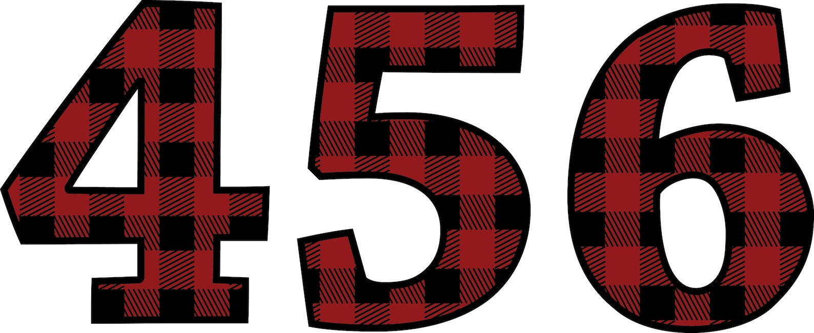 BUFFALO PLAID ALPHABET and Numbers Svg Files Buffalo Plaid - Etsy