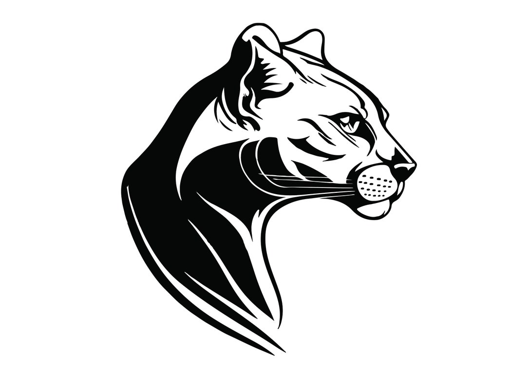 COUGAR HEAD SVG, Cougar Clipart, Cougar Head Svg Cut File for Cricut ...