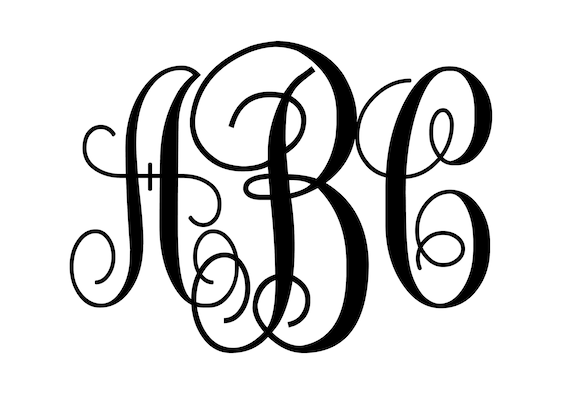 Interlocking Monogram Alphabet Libby Script Monogram Desktop & Web