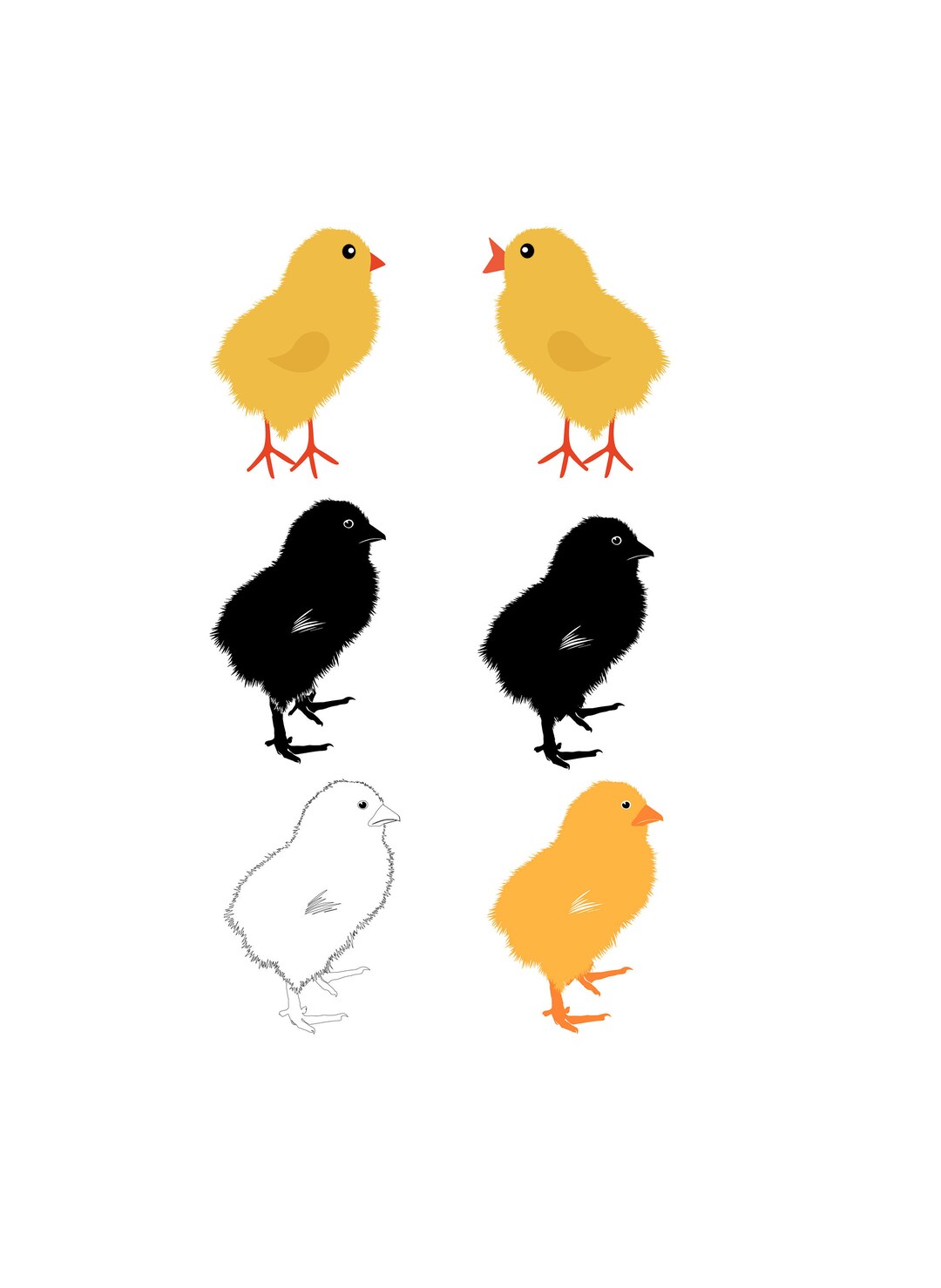 Baby Chicken, Baby Chicken SVG, SVG Files, Cricut, Silhouette Cameo ...